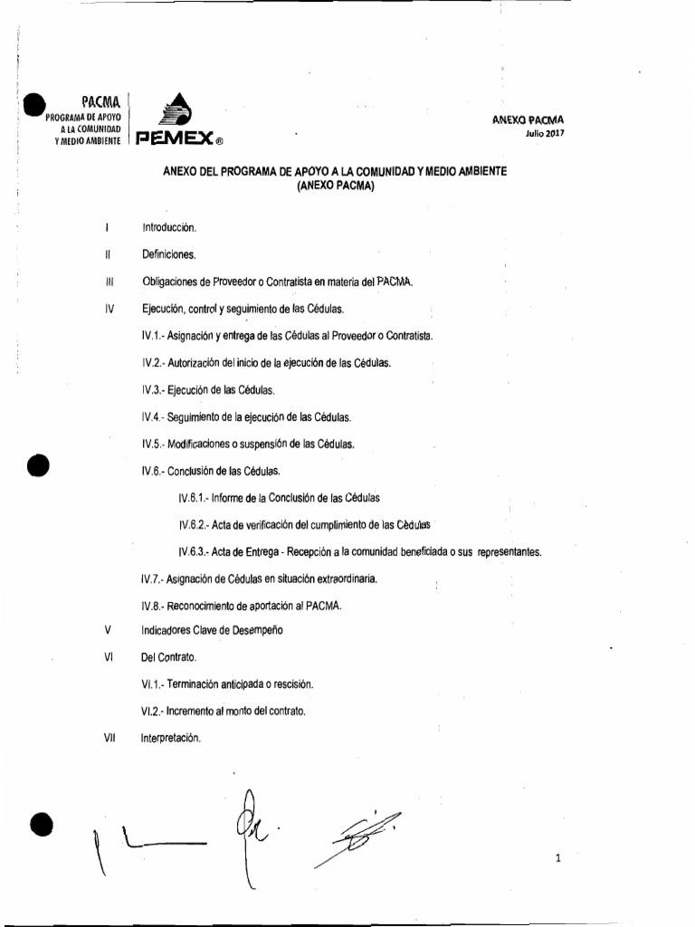 Anexo PACMA Paq. A | PDF