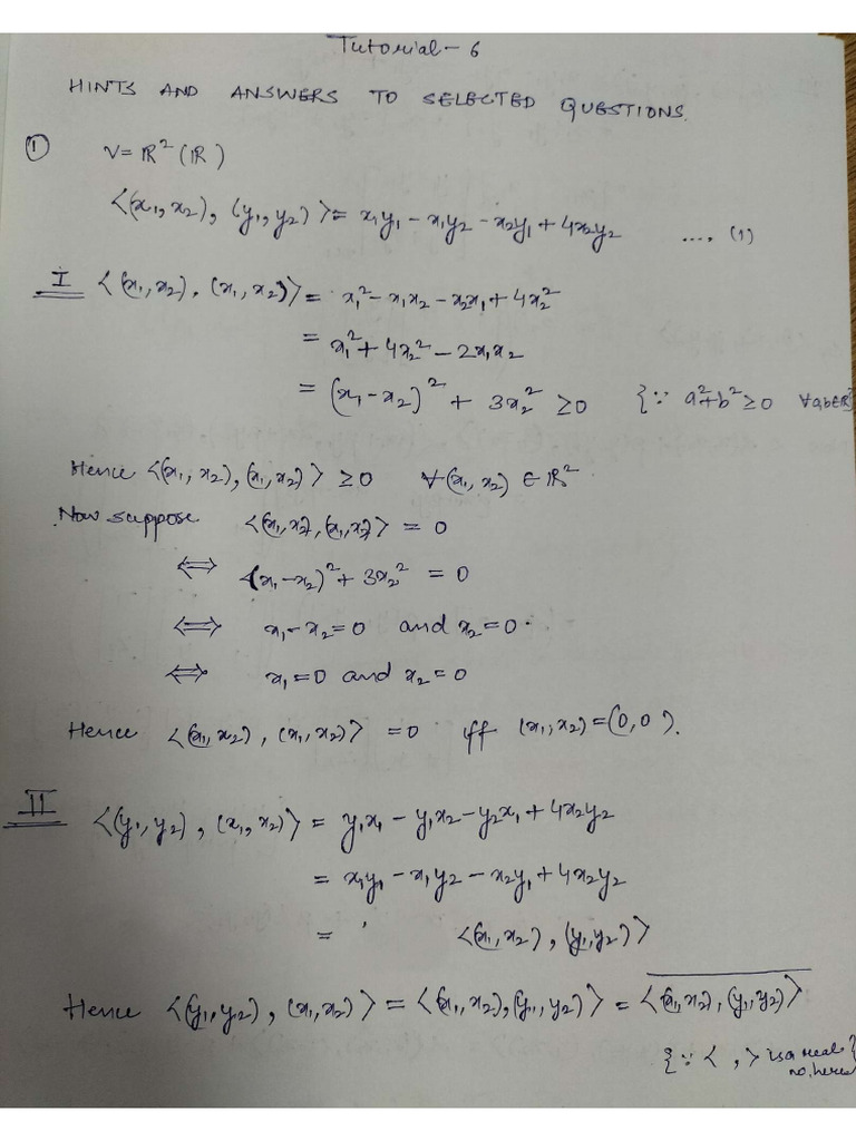 Tutorial 6 Solutions | PDF