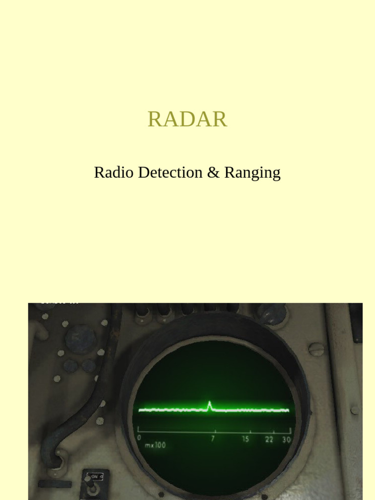 Radar Theory Presentation | PDF | Radar | Electronics