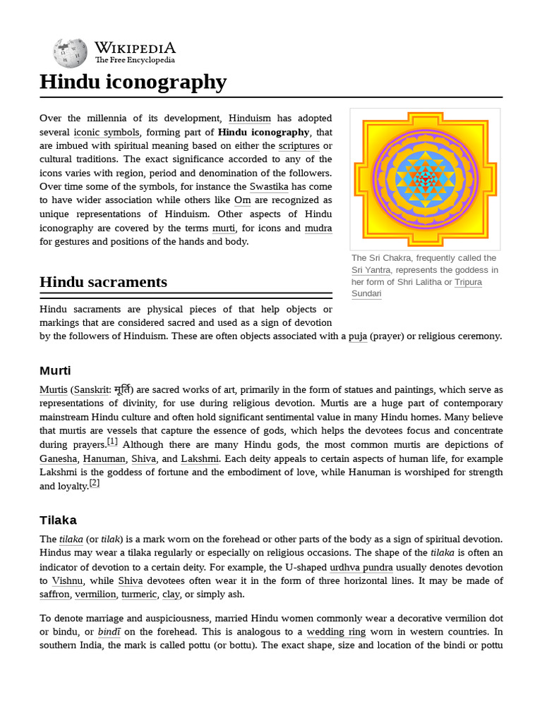 Hindu Iconography | PDF