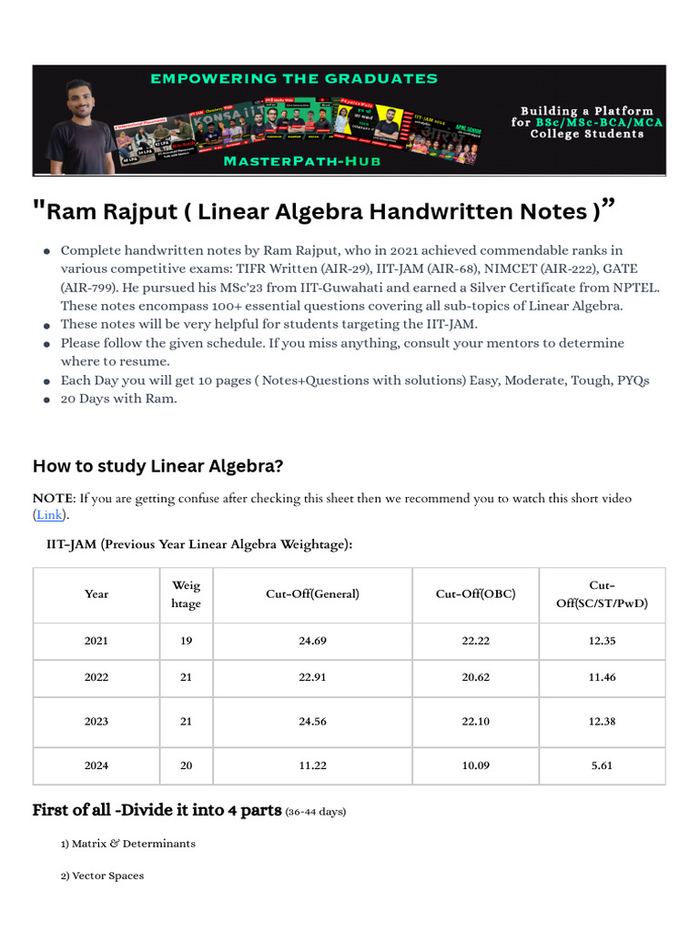 La Cheatsheet Iitjam | PDF