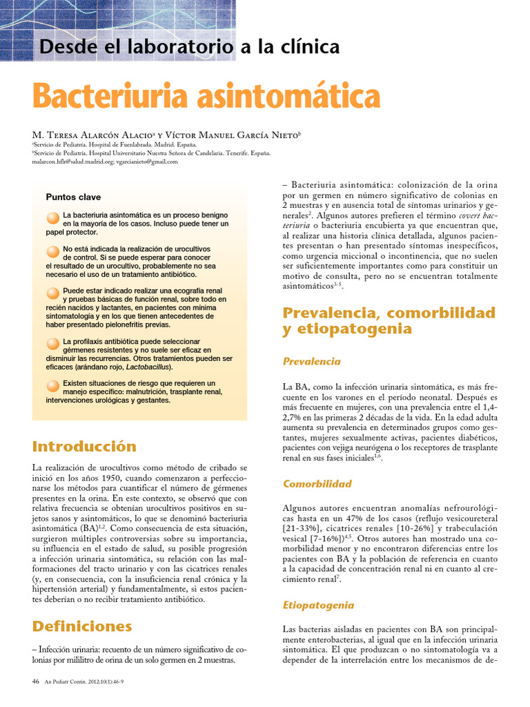 Bacteriuria Asintomática | PDF
