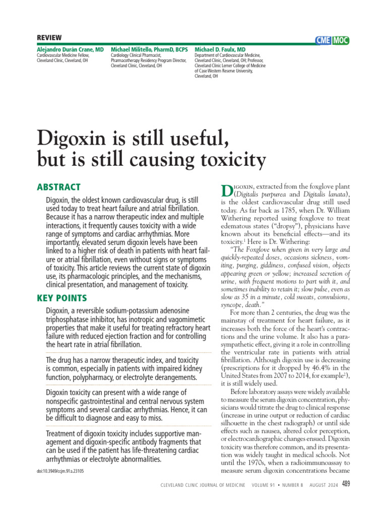 Digoxin A | PDF