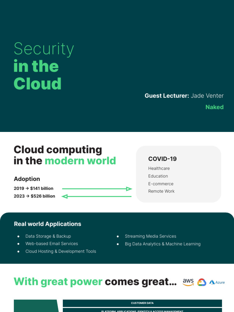 Cloud Security Responsibilities Explained | PDF | Cloud Computing ...