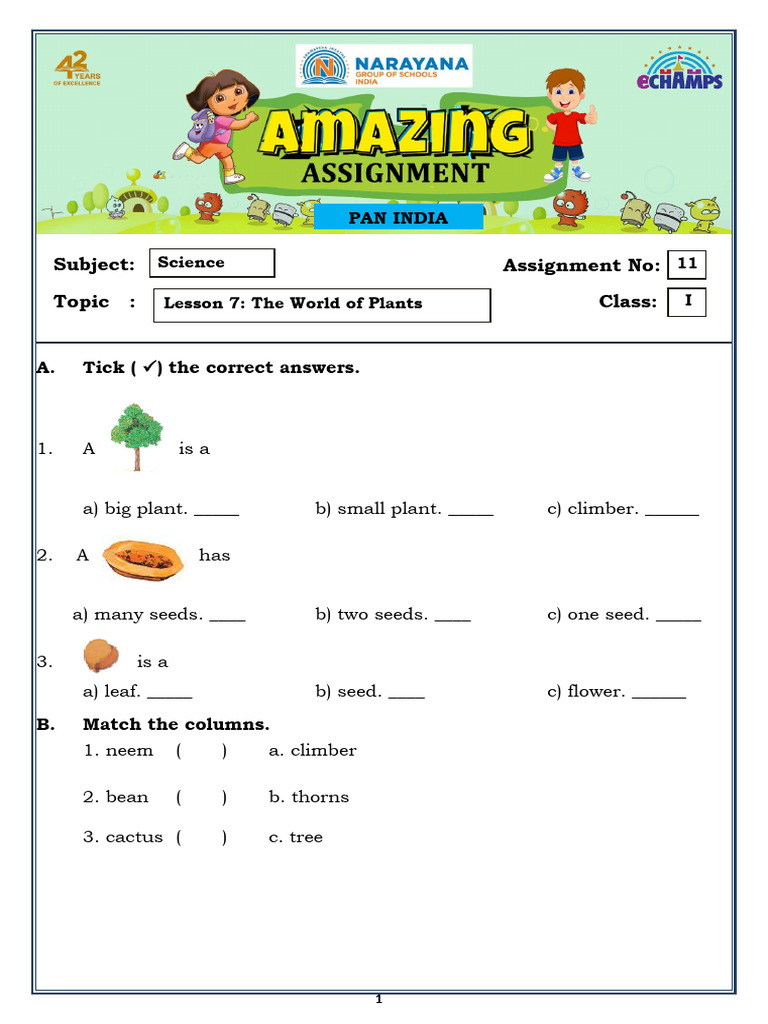 2.16th Nov TN Class I Evs Amazing Assignment 11 | PDF