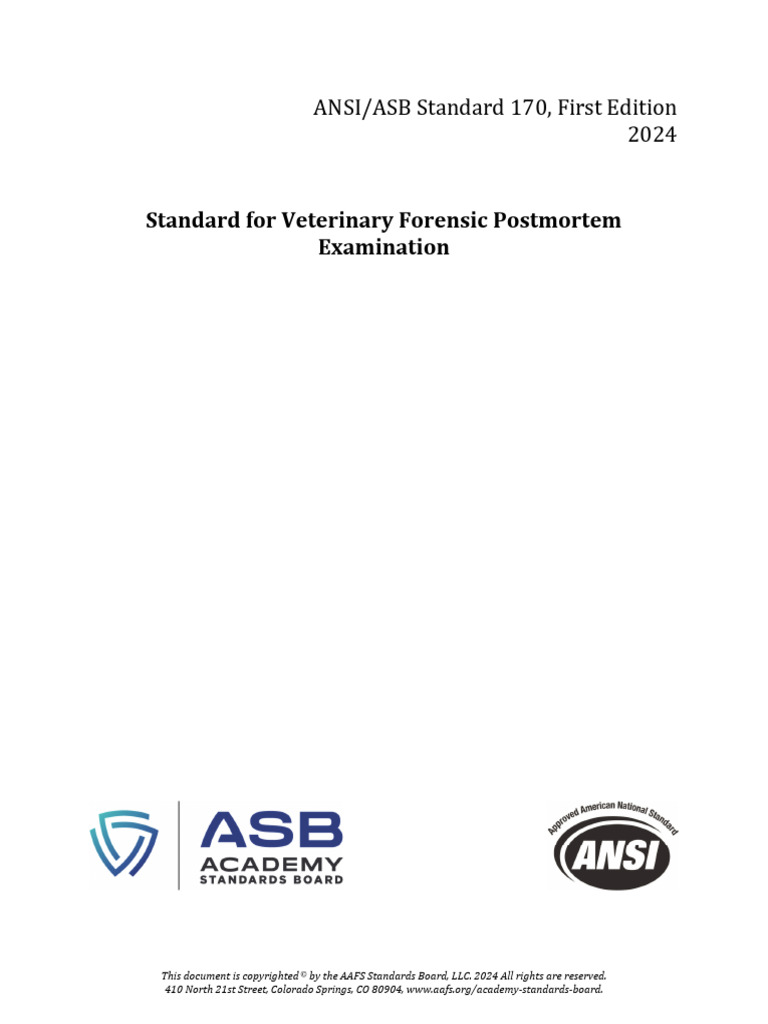 Forensic Animal Standart | PDF