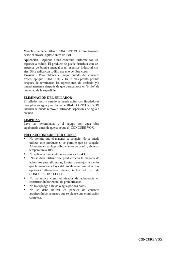 Concure Vox | PDF