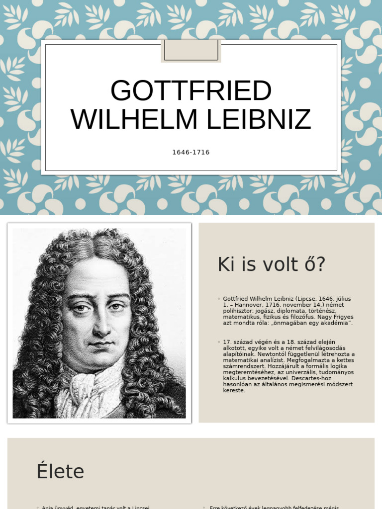 Gottfried Wilhelm Leibniz | PDF