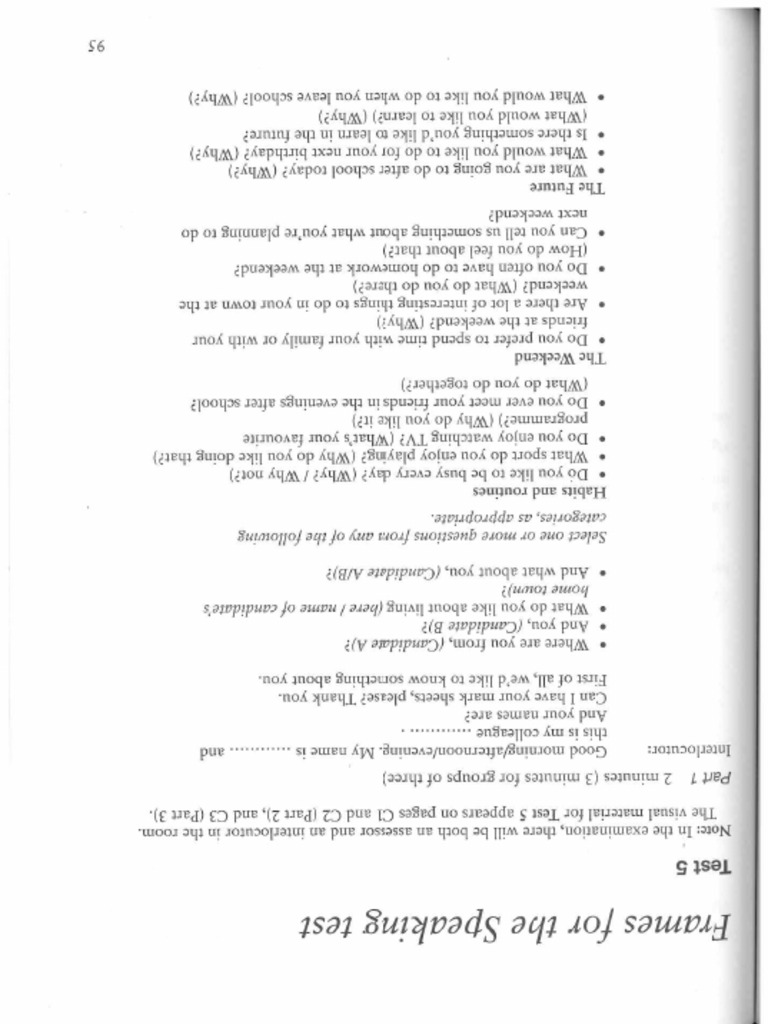 Speaking Part 1 | PDF