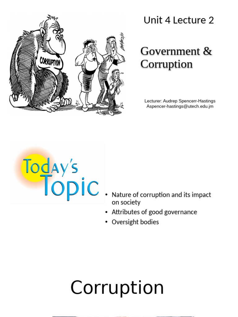 Unit 4 Lecture 2 - Corruption and Transparency-1 | PDF