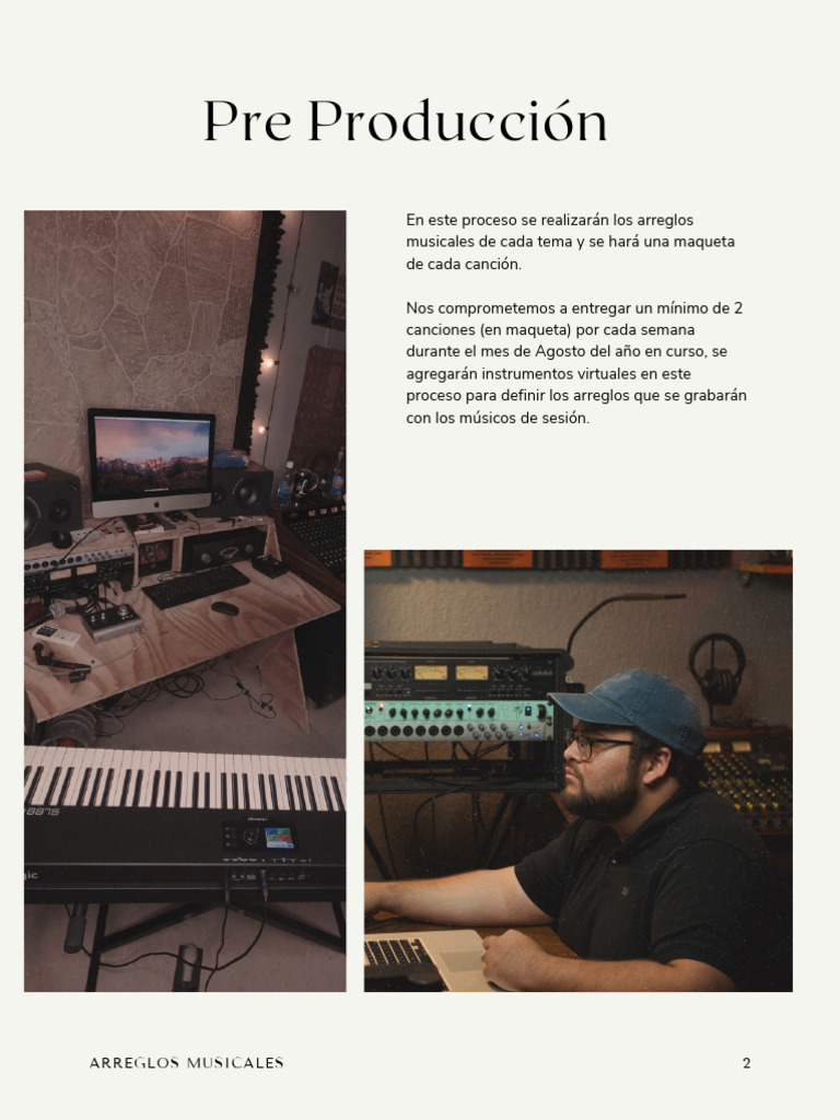 Etapas de Una Producción Musical, Ejemplo | PDF