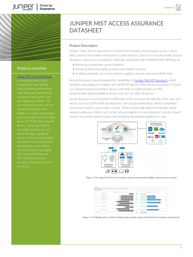 Juniper Mist Assurance | PDF | Computer Networking | Telecommunications