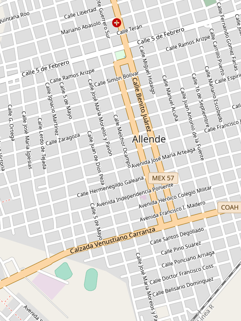 Mapa de calles de Allende, Coahuila | PDF