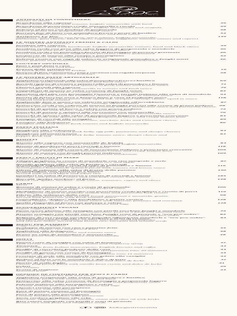 Traditional Menu | PDF