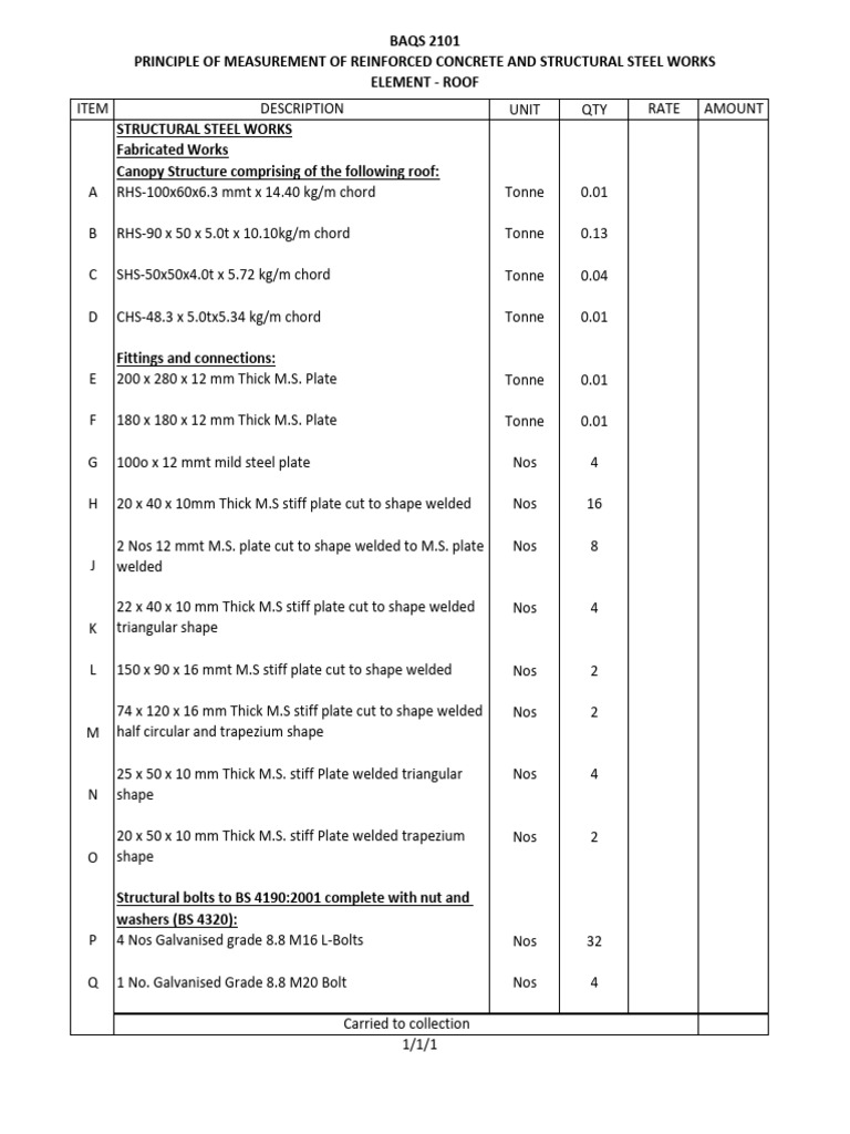 Structural Steelwork (Qurr New) | PDF