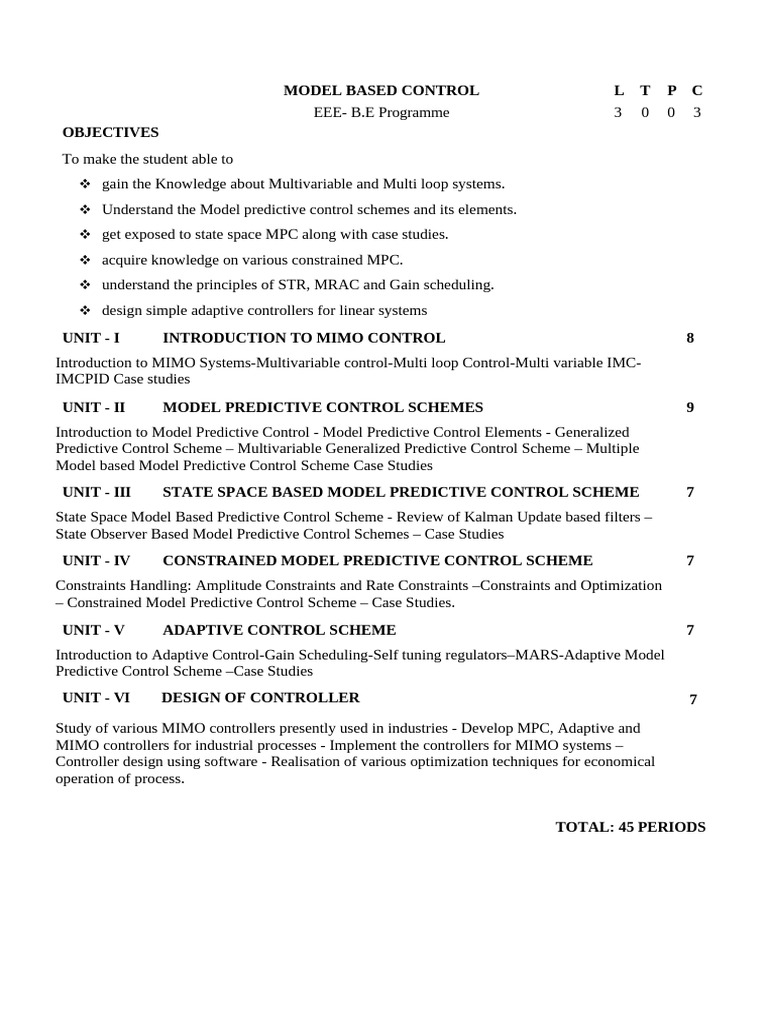 Model Based Control | PDF Model Based Control | PDF