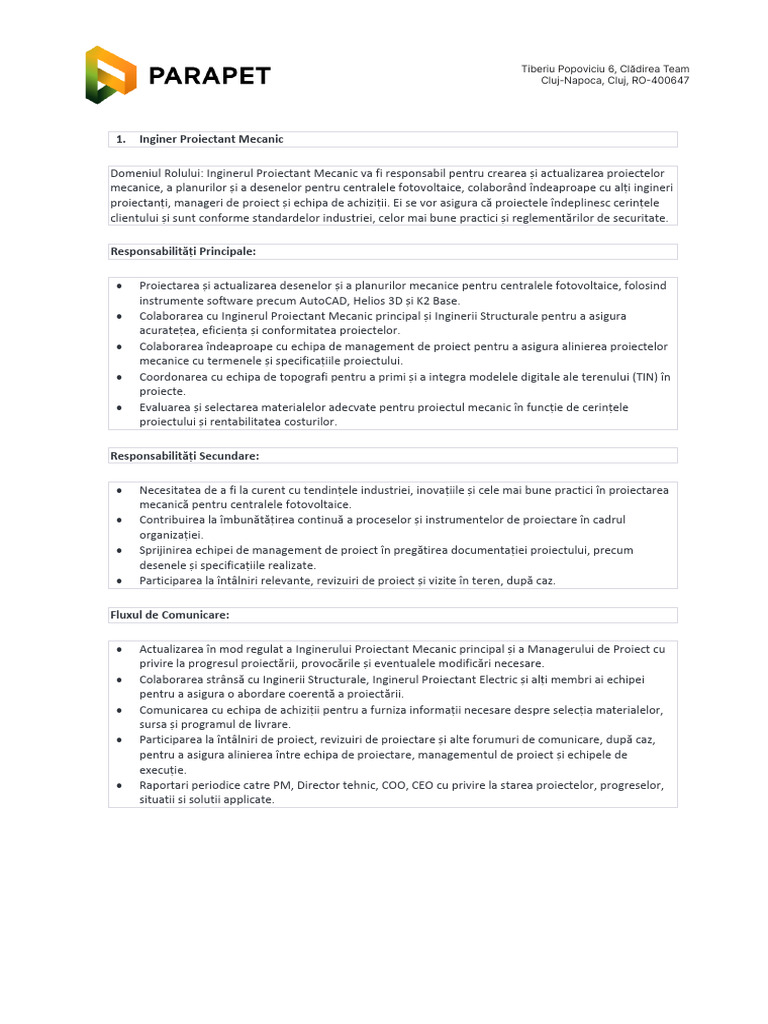 Inginer Proiectant | PDF