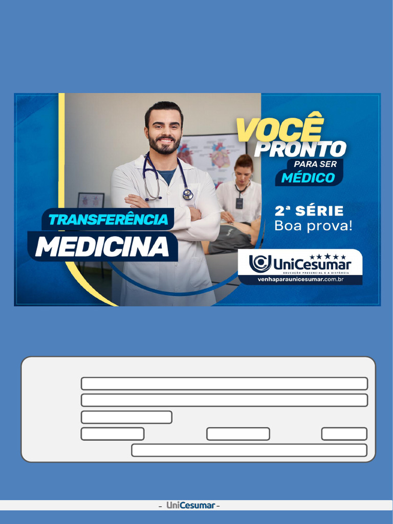 Prova Transfer - Ncia 2 Serie Medicina 2024.1 | PDF