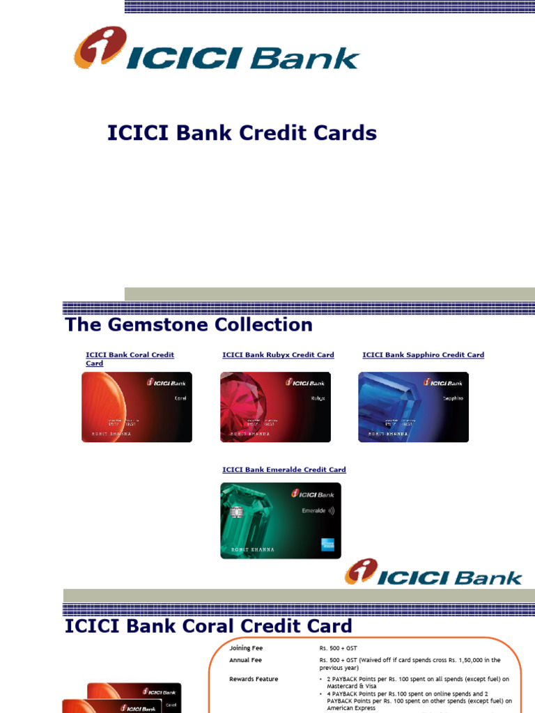 ICICI Credit Cards All | PDF