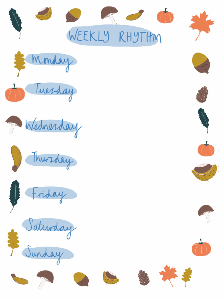 Weekly Rhythm Print Play Learn | PDF