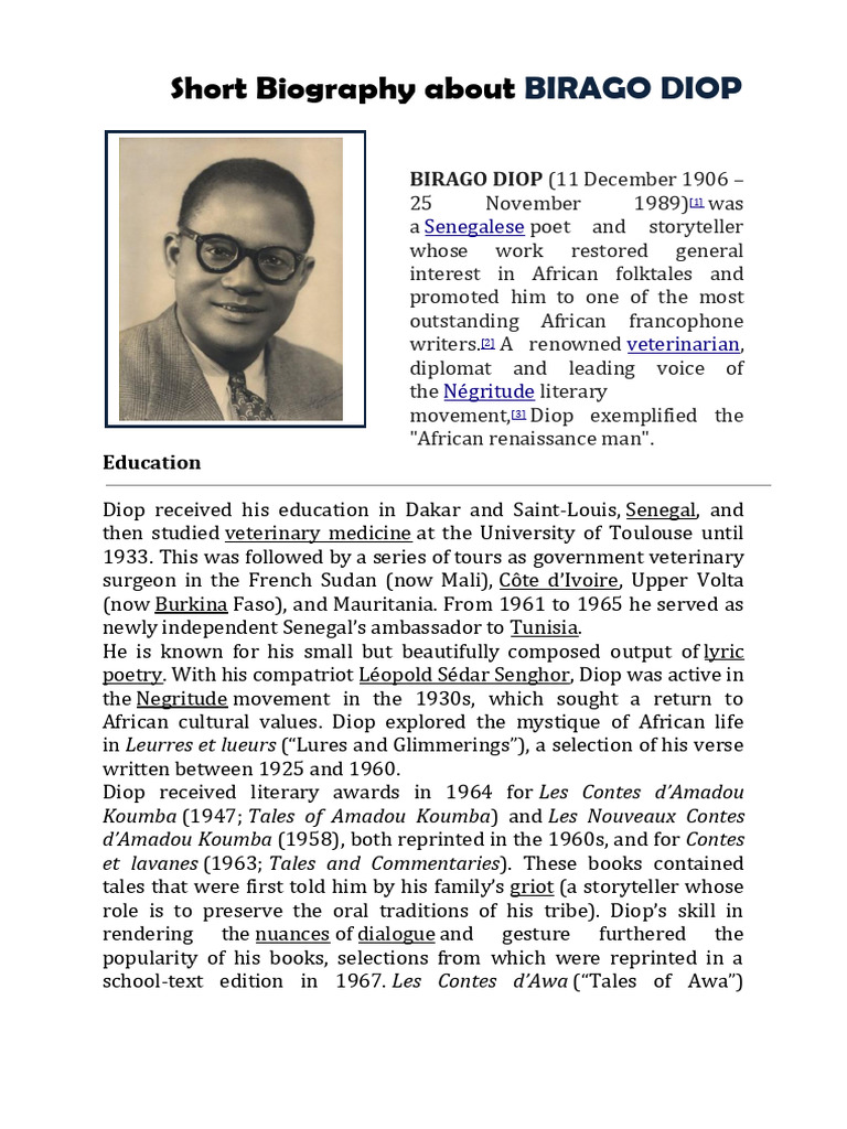 Birago Diop 1 | PDF
