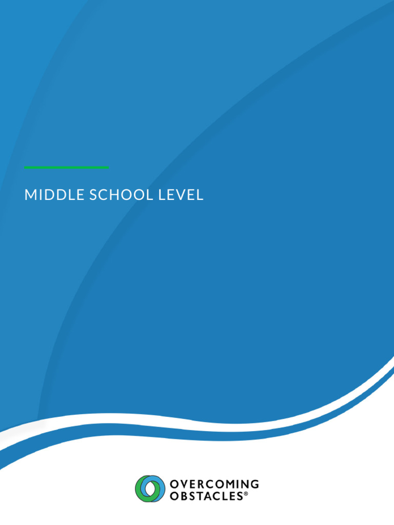 Overcoming Obstacles Middle School Curriculum | PDF