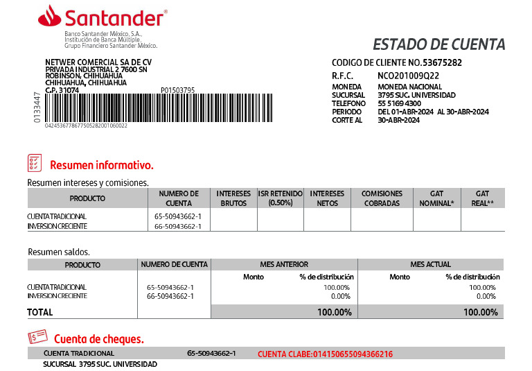 Caratula Santander NETWER | PDF