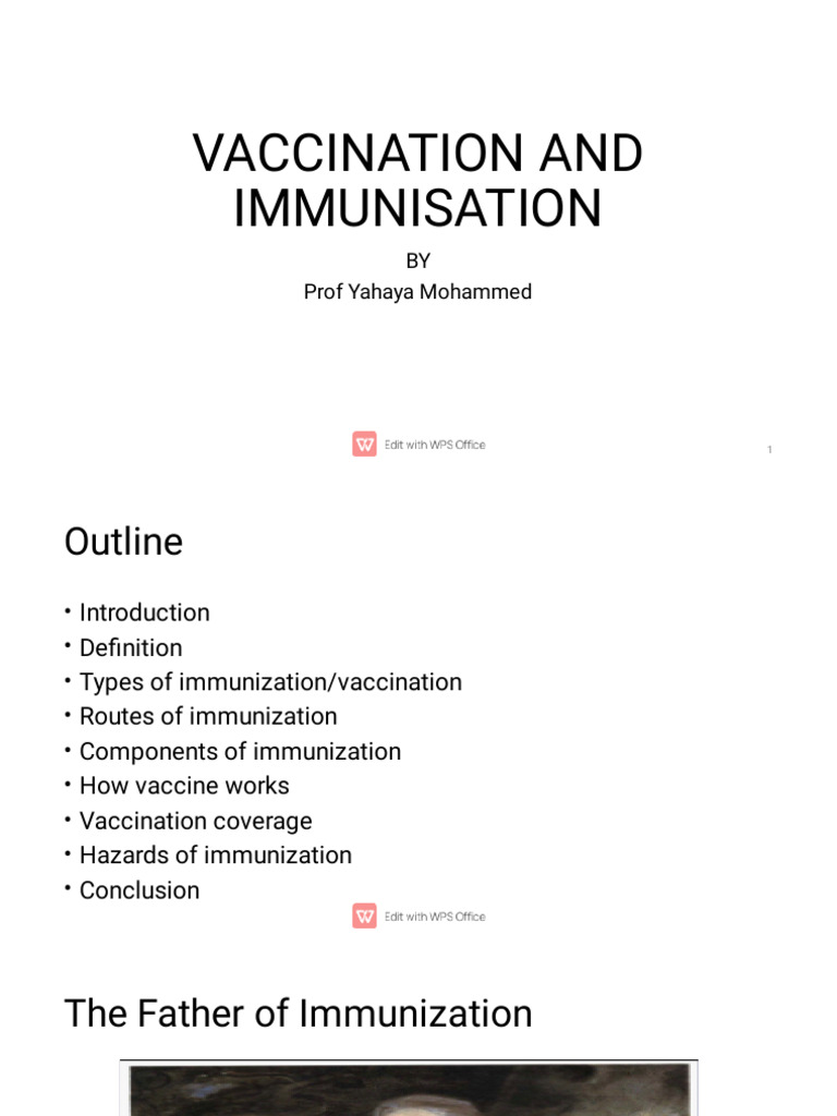 Vaccination and Immunization | PDF