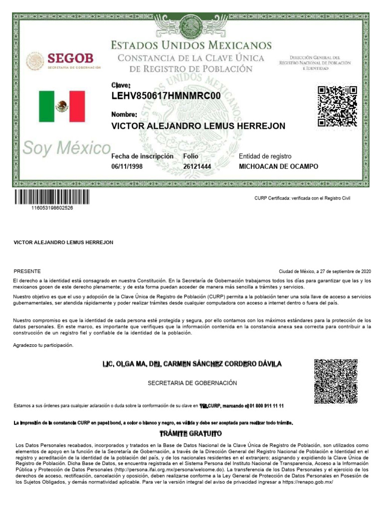 Curp | PDF