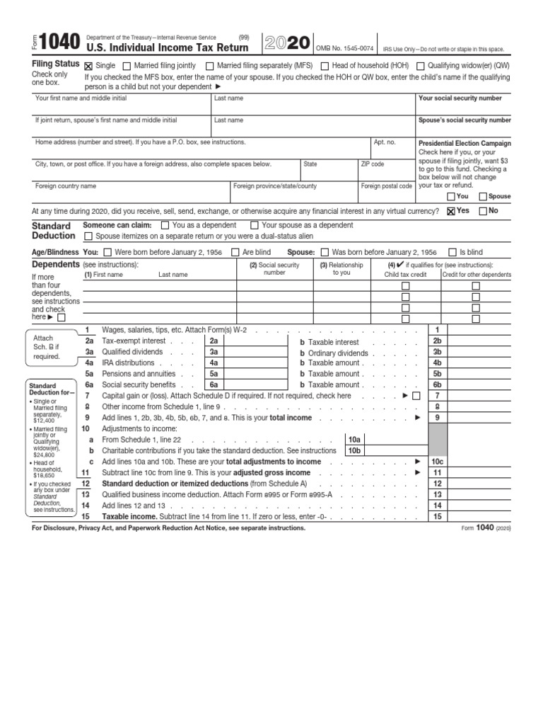 2020 TaxReturn | PDF