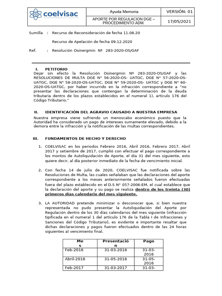 AM Aporte Por Regulacion DGE Rs. 283 | PDF