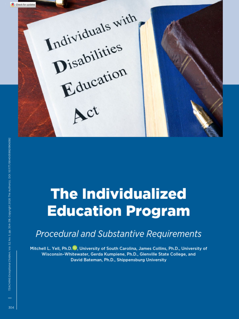 12 - The Individualized Education Program Procedural and Substantive ...