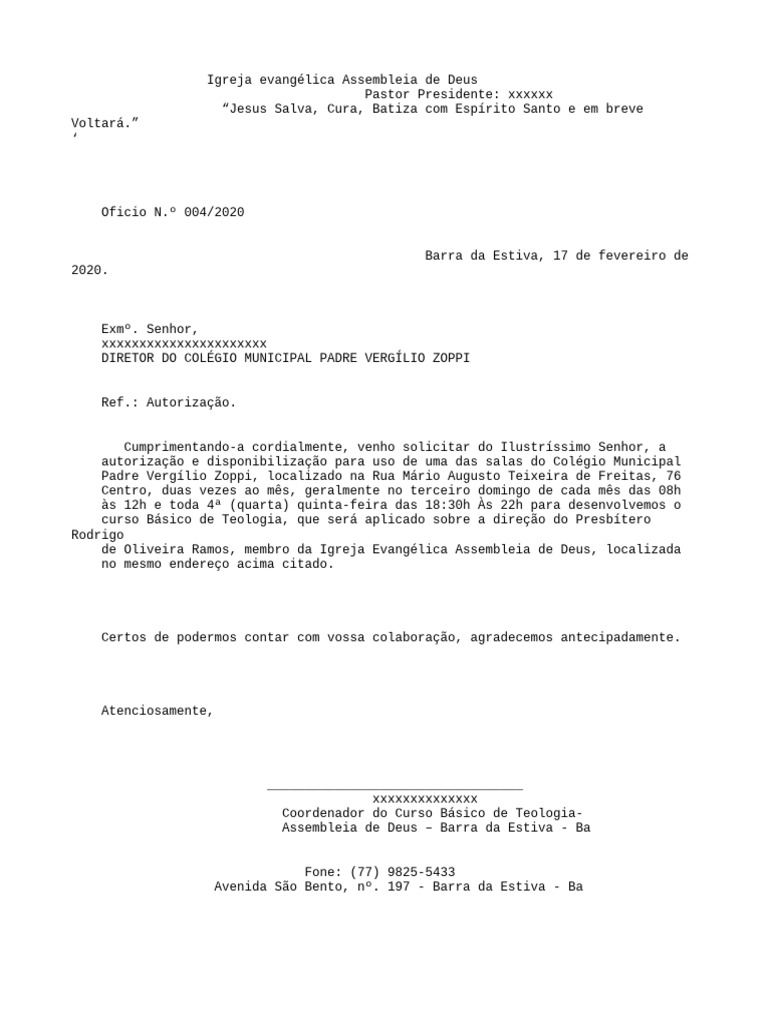 Oficio de Solicitacao | PDF