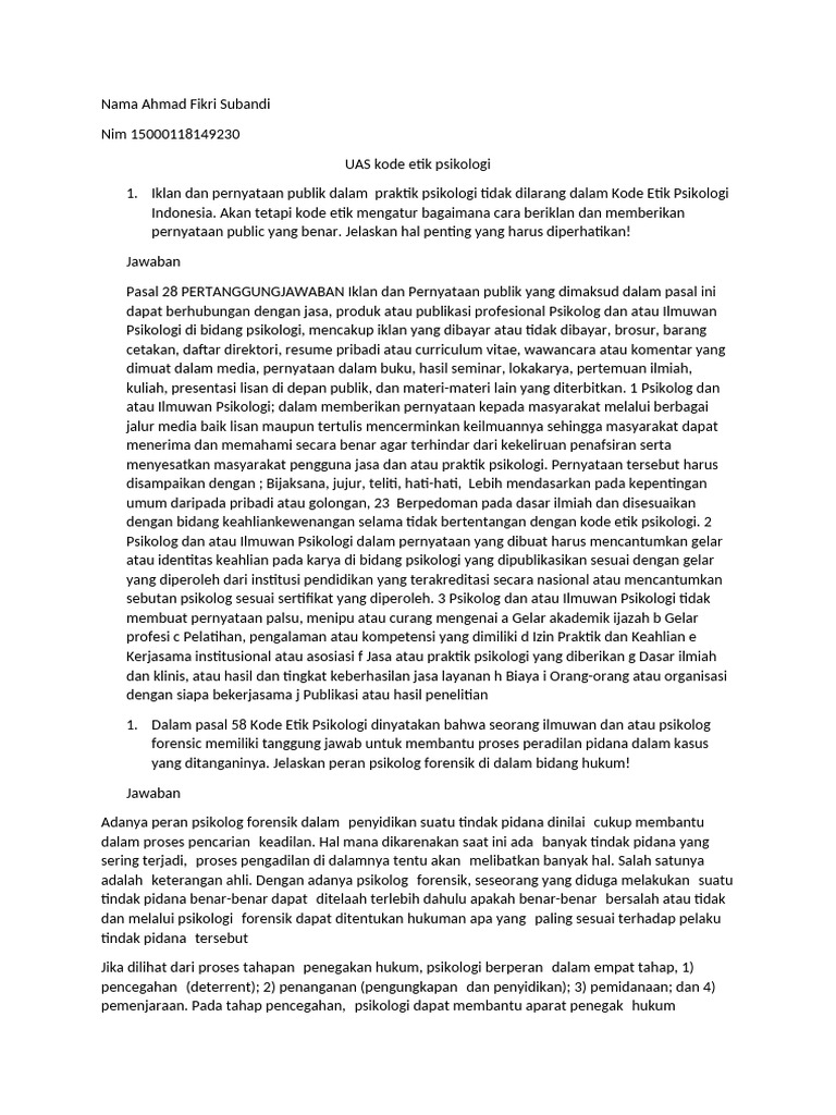 UAS KEP2021 Ahmad Fikri Suband | PDF