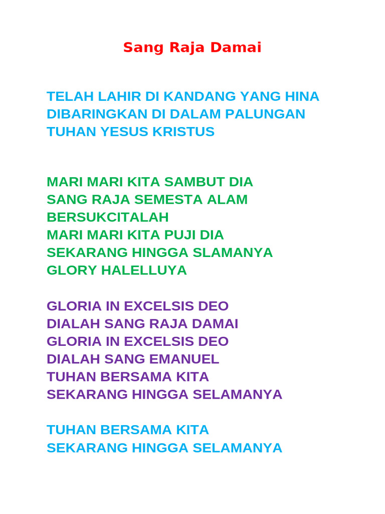 Sang Raja Damai | PDF