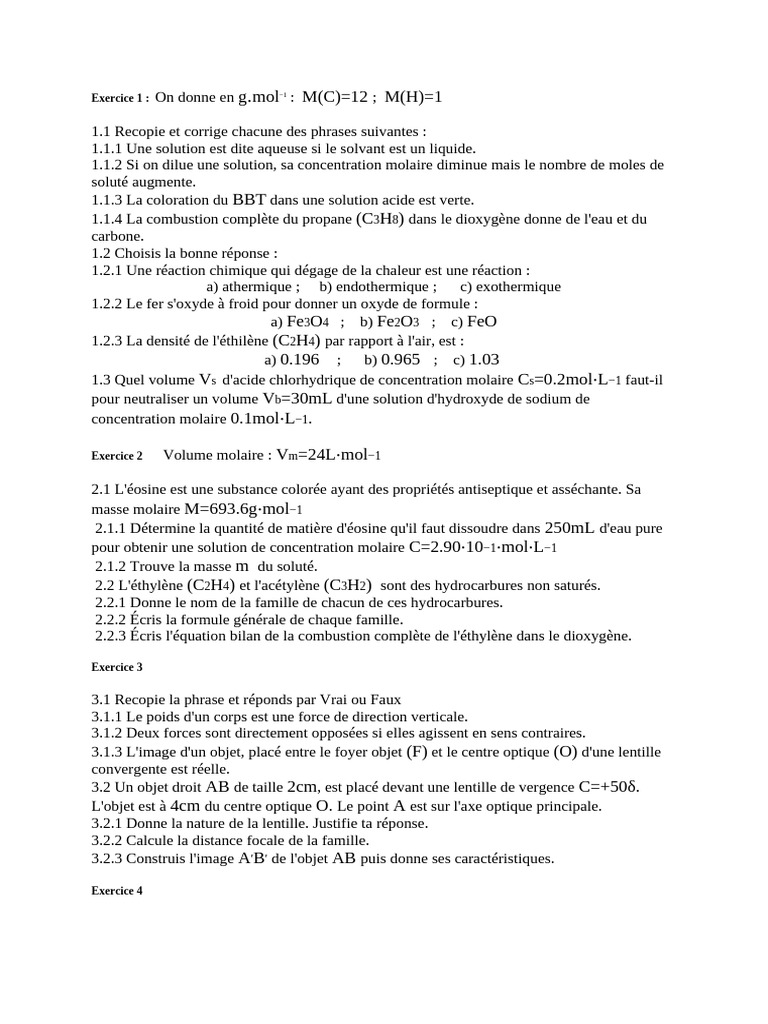 Exercice 1 | PDF