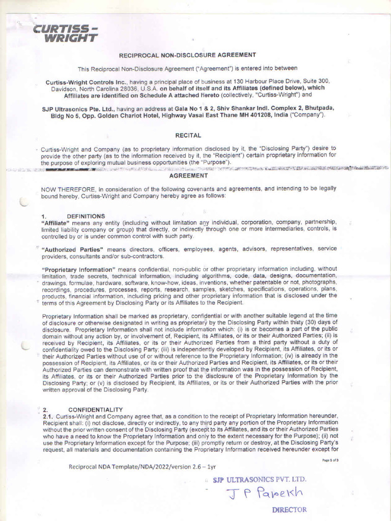 Curtiss Wright - 1 | PDF