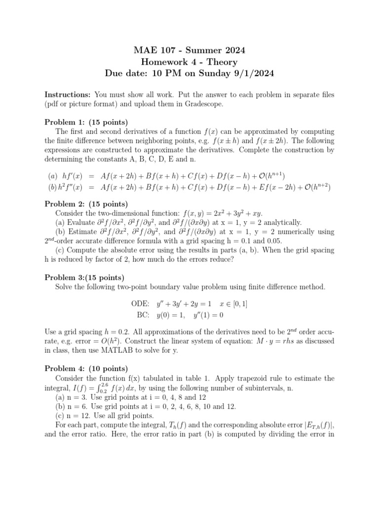 Homework4 Theory | PDF