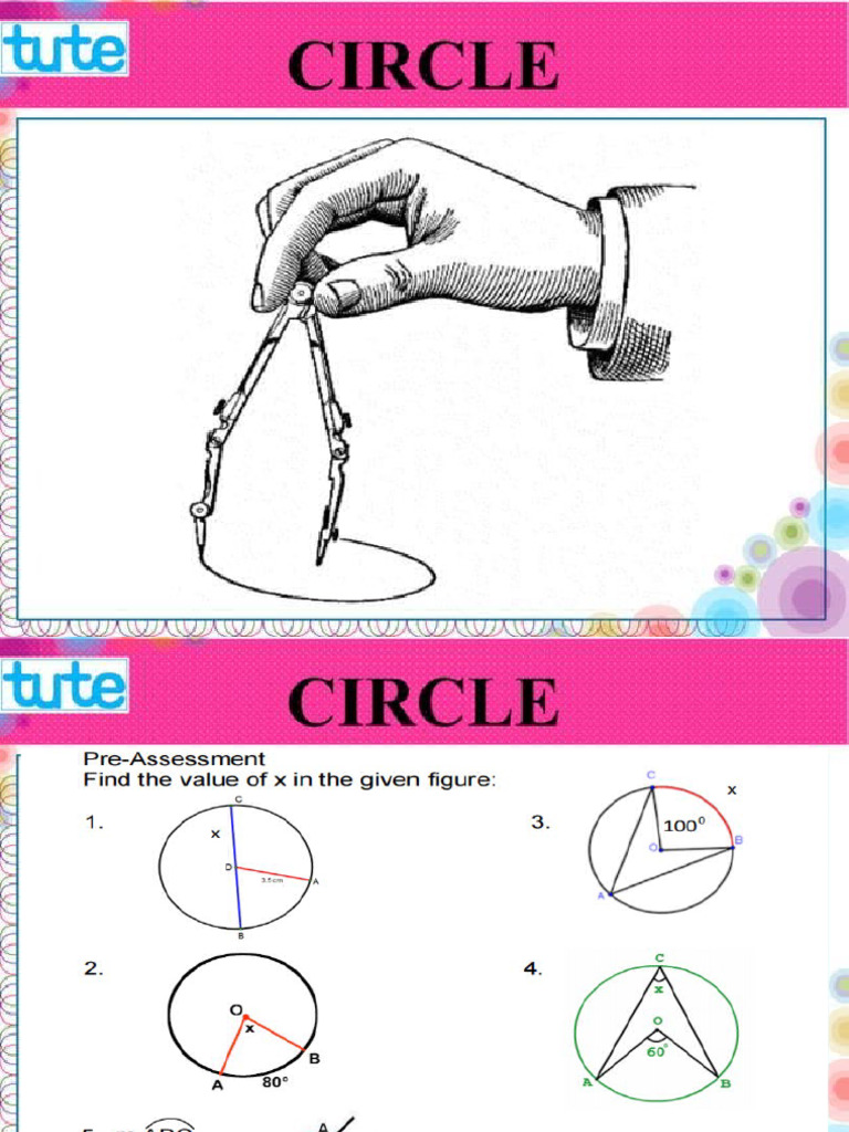 Parts of The Circle Art 2 | PDF | Circle | Angle
