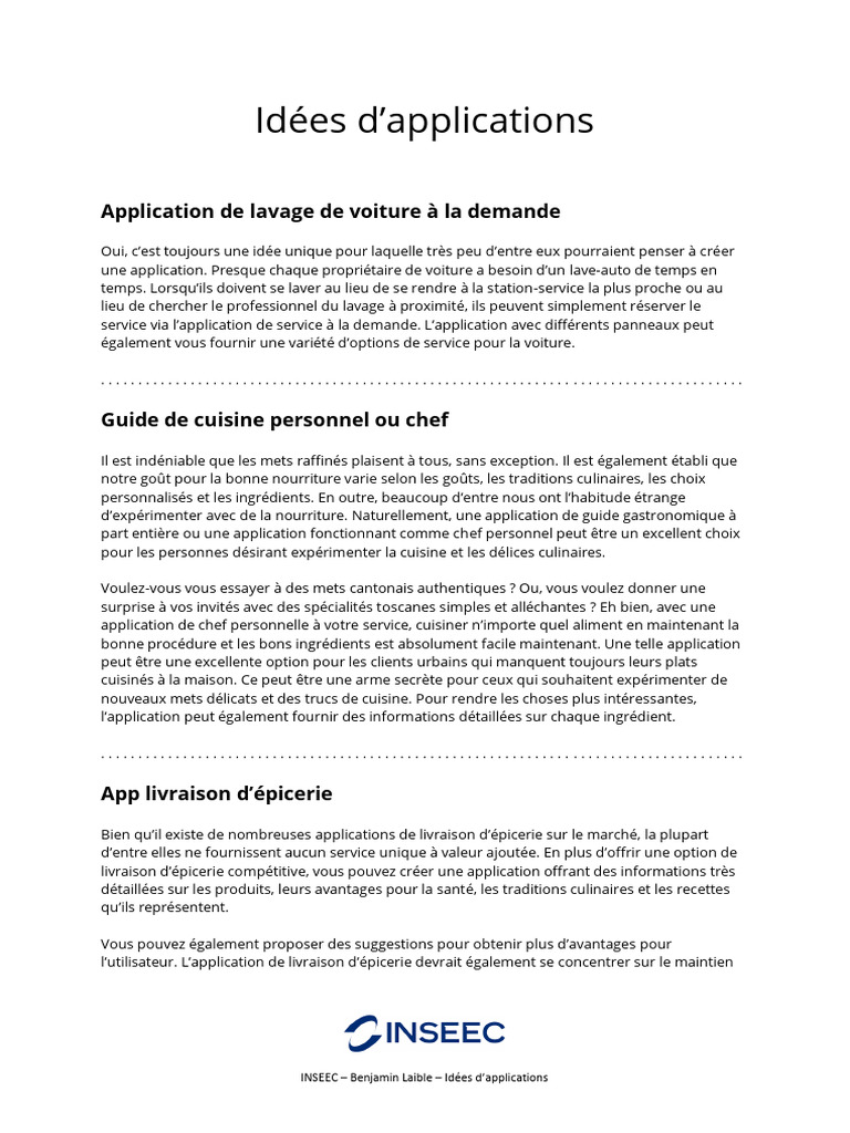 Idees Applications | PDF