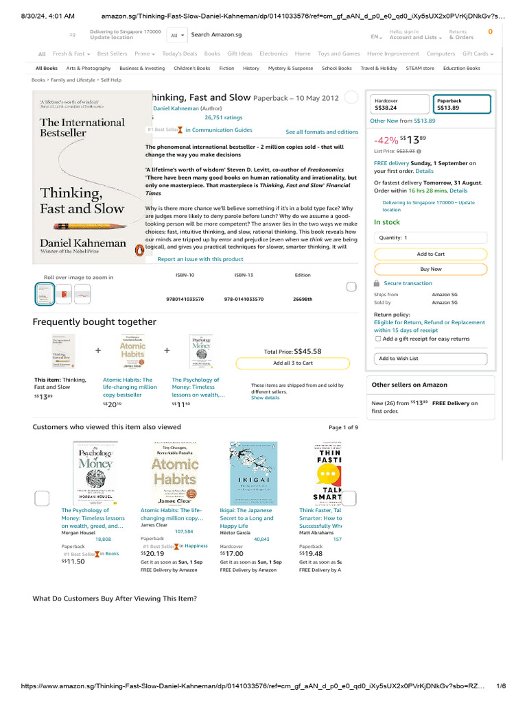 Thinking Fast and Slow | PDF