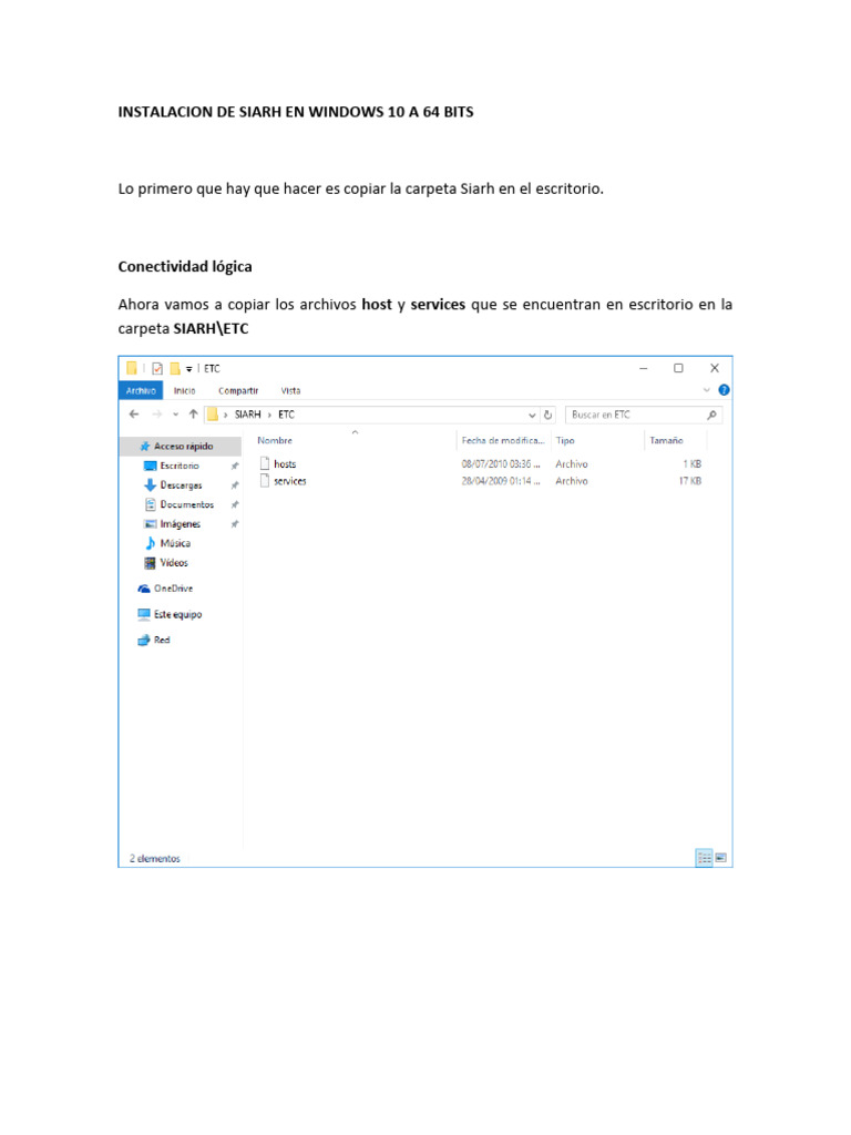 1.-Instalacion de Siarh en Windows 10 A 64 Bits | PDF