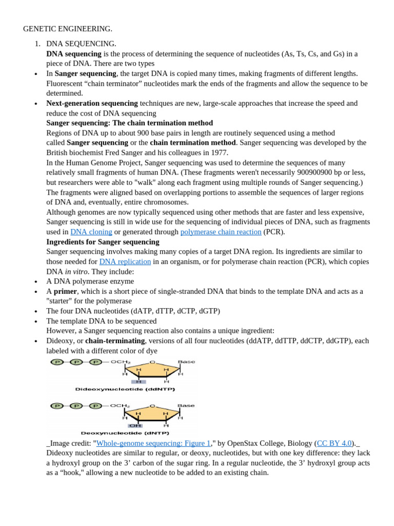 Genetic Engineering English | PDF