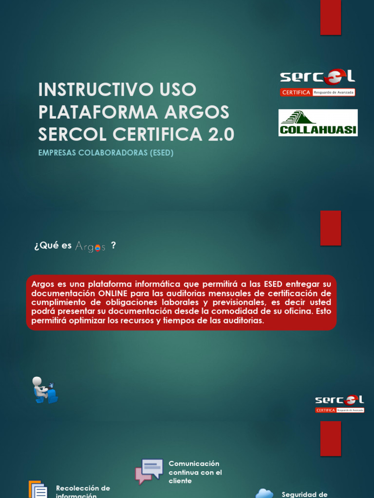 Instructivo Uso Plataforma Certificación Laboral Sercol Certifica | PDF