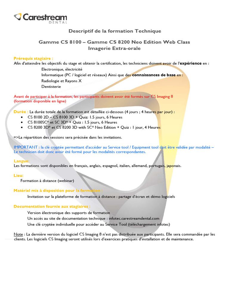 Cs 8100 Cs 8200 Neo - 130722 - FR - Webclass | PDF
