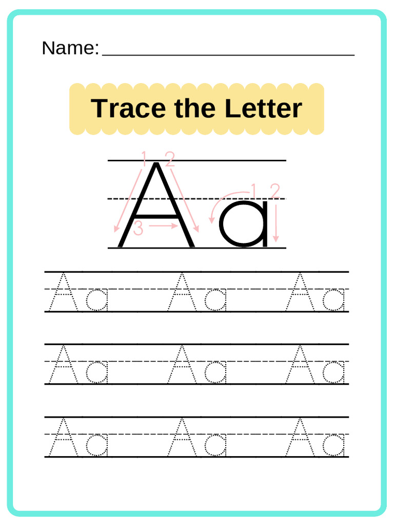 Simple Alphabet Tracing Worksheet | PDF