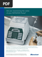 Baxter Repeater Pump | PDF | Syringe | Pump
