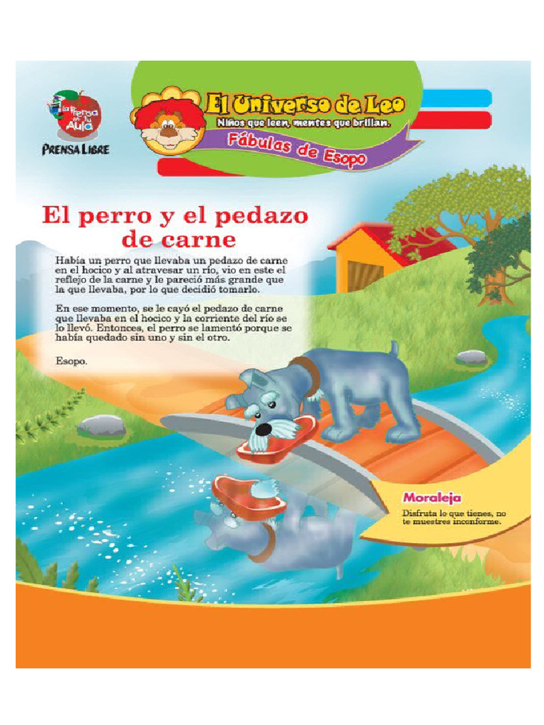 LECTURA El Perro y El Pedazo de Carne. | PDF