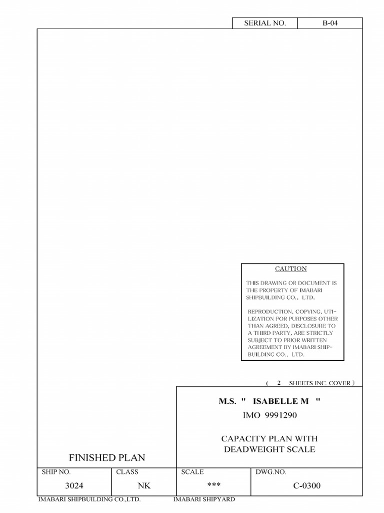 4-Capacity Plan With Deadweight Scale | PDF