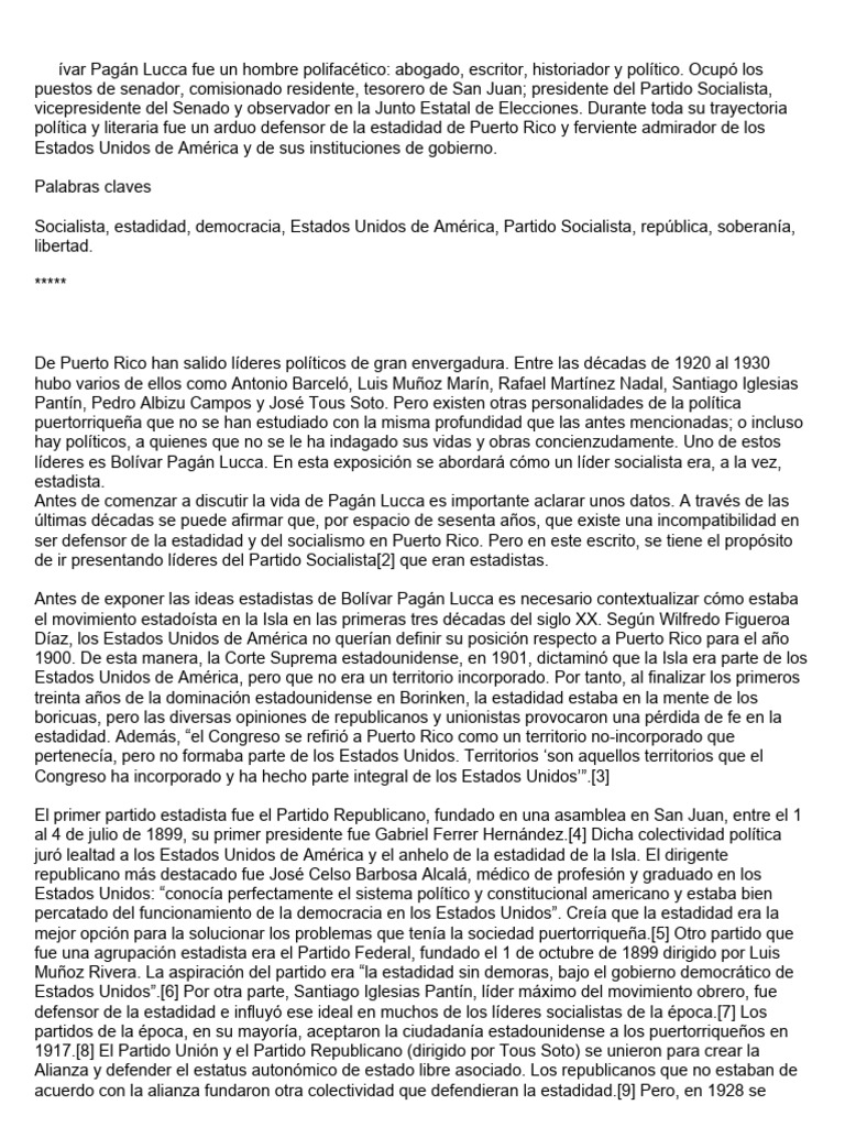 Bolivar Pagan | PDF | San Juan | Politics